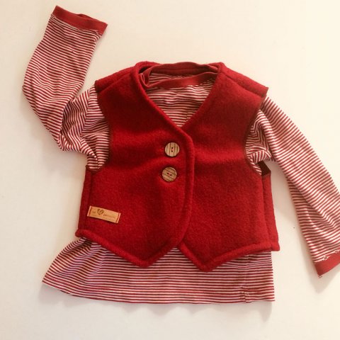 Weste "LASSE", Gr. 110 – 152 - Zierstoff - einfach nähen