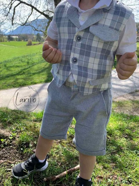 Weste "LASSE", Gr. 110 – 152 - Zierstoff - einfach nähen