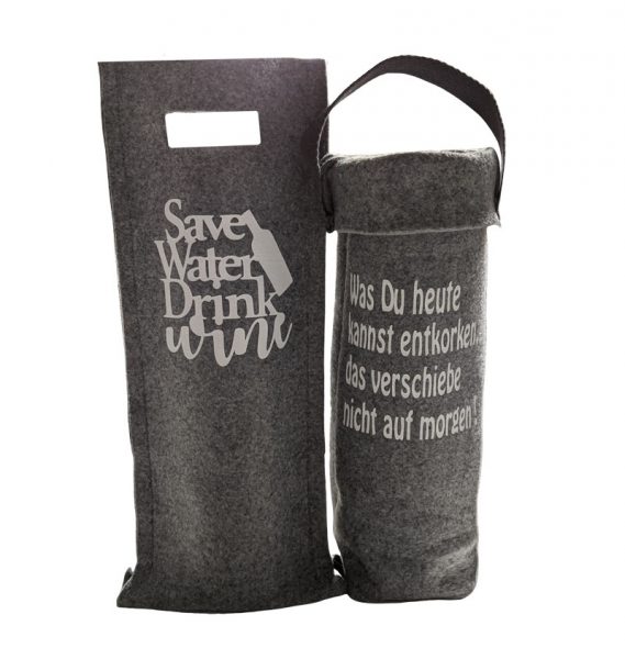 Schnittmuster für eine Weinflaschen Husse, Filztasche als Freebie ...